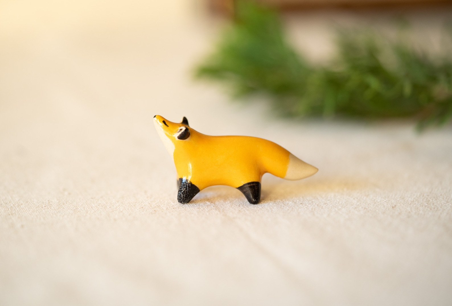 Handmade Ceramic Mini Fox Figurine - Etsy