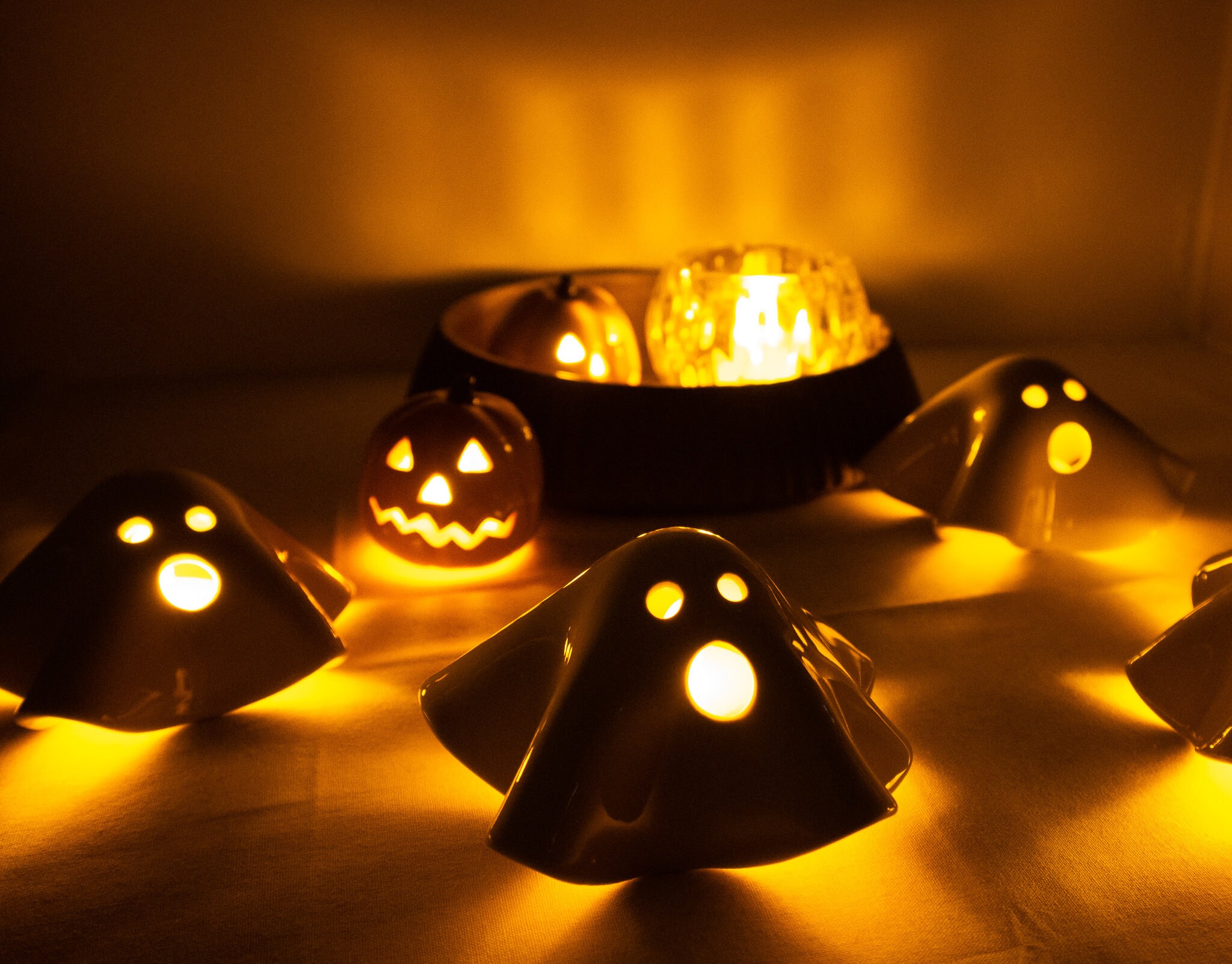 Handmade Ceramic Ghost Tea Light Holder | Etsy