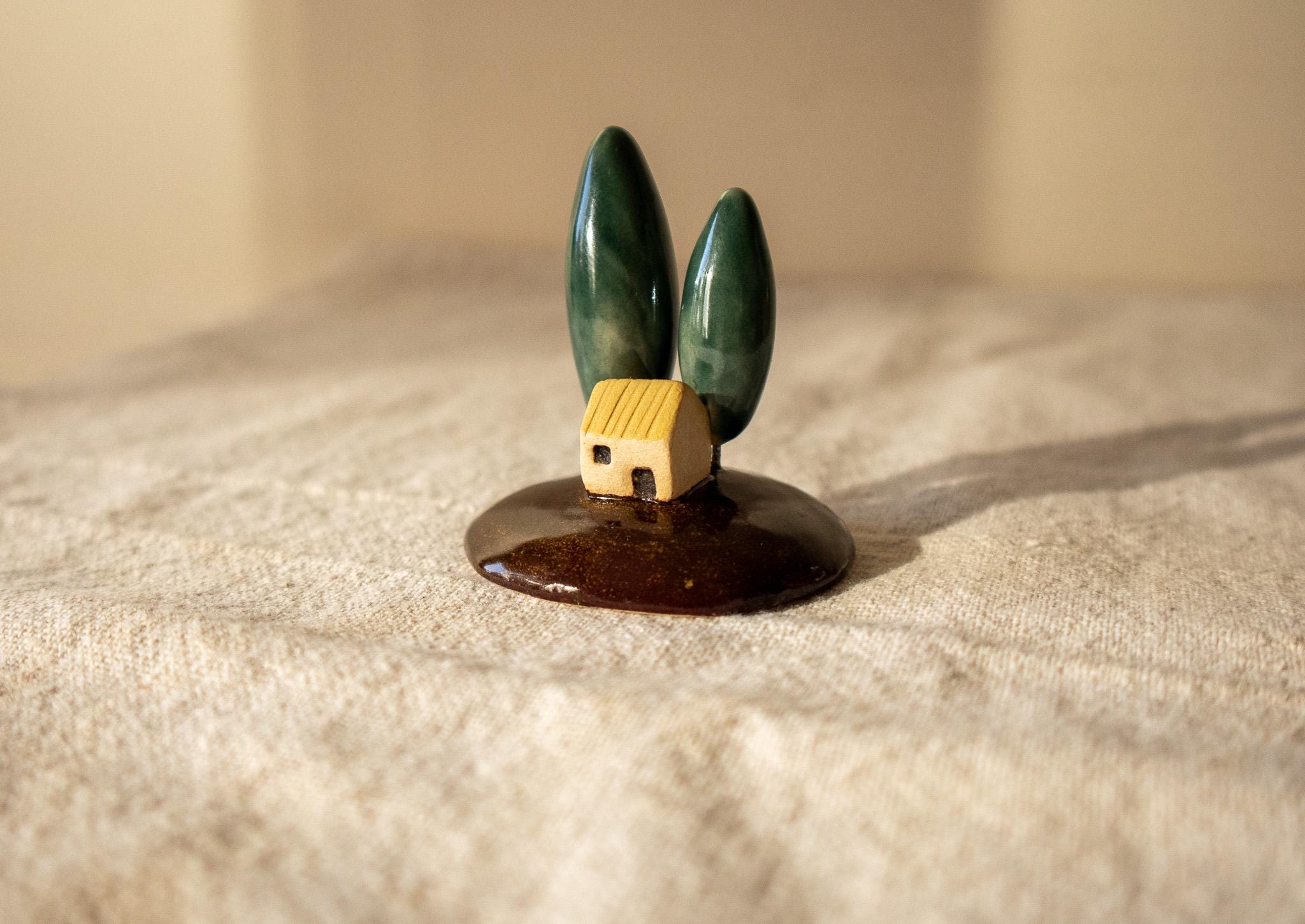 Handmade Ceramic House Under Trees - Etsy