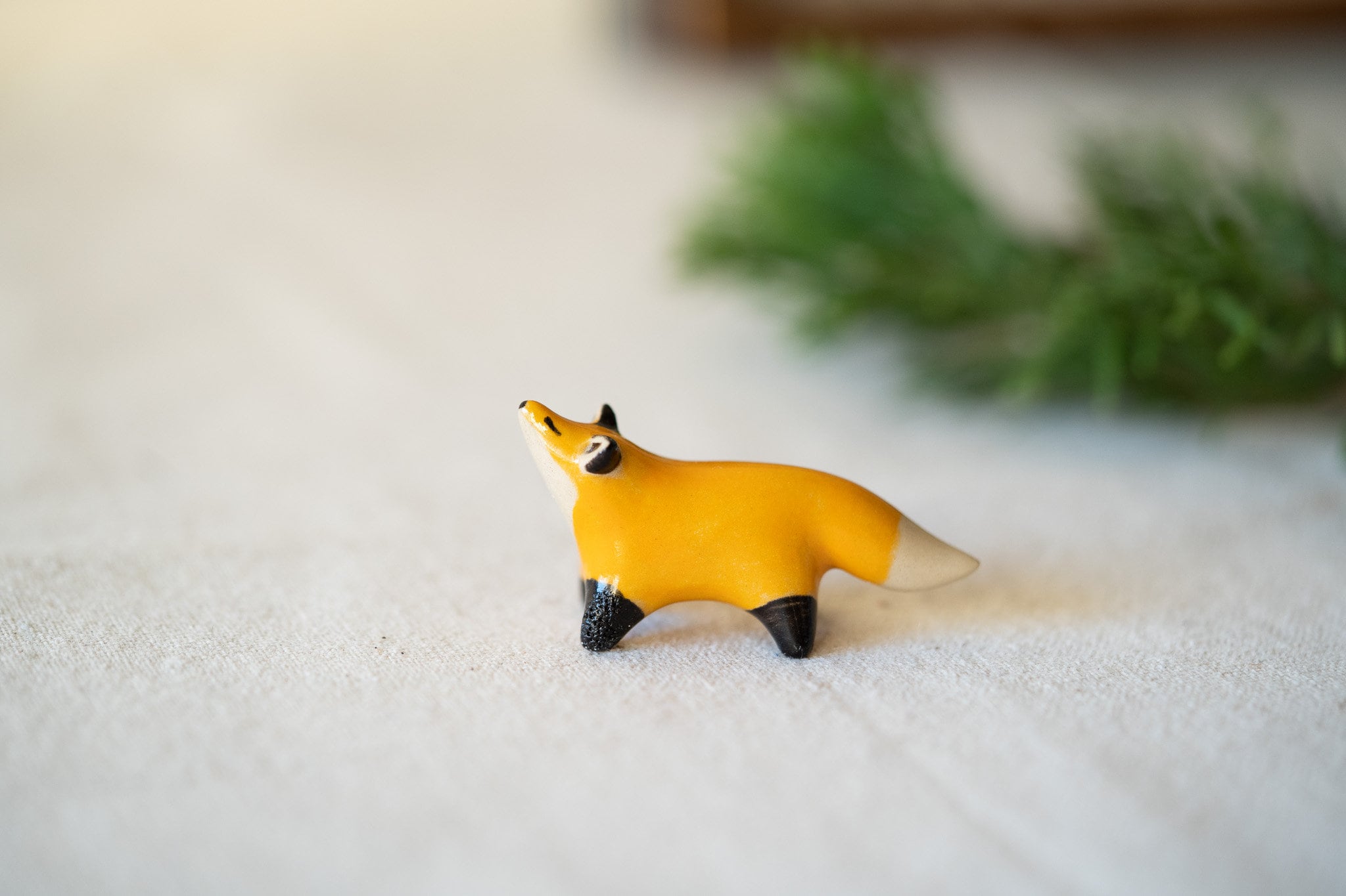 Handmade Ceramic Mini Fox Figurine - Etsy