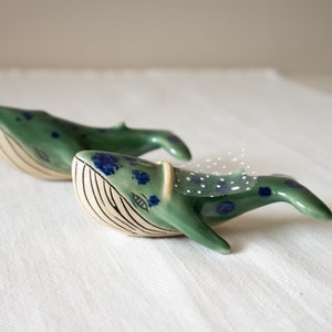 Handmade Ceramic Blue Whale Figurine - Etsy