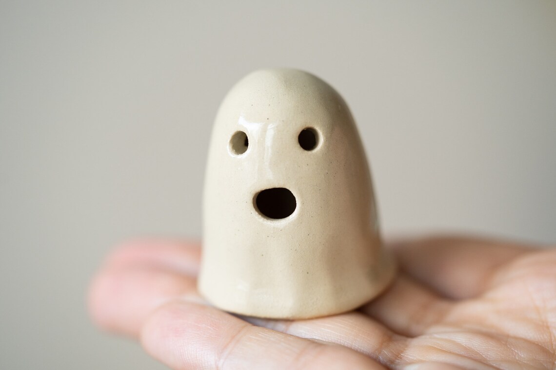 Set of Three Handmade Ceramic Ghosts - Etsy