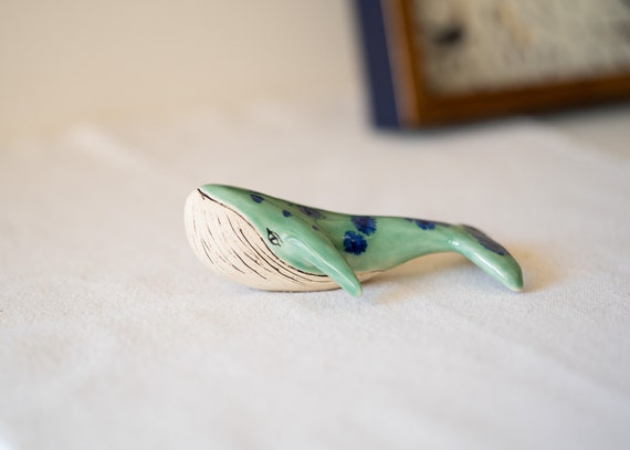 Handmade Ceramic Blue Whale Figurine - Etsy