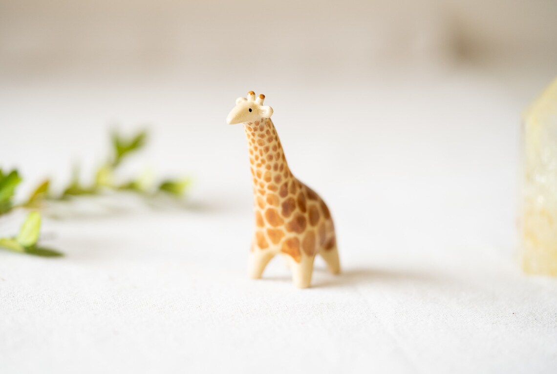 Miniature Handmade Ceramic Giraffe Figurine | Etsy