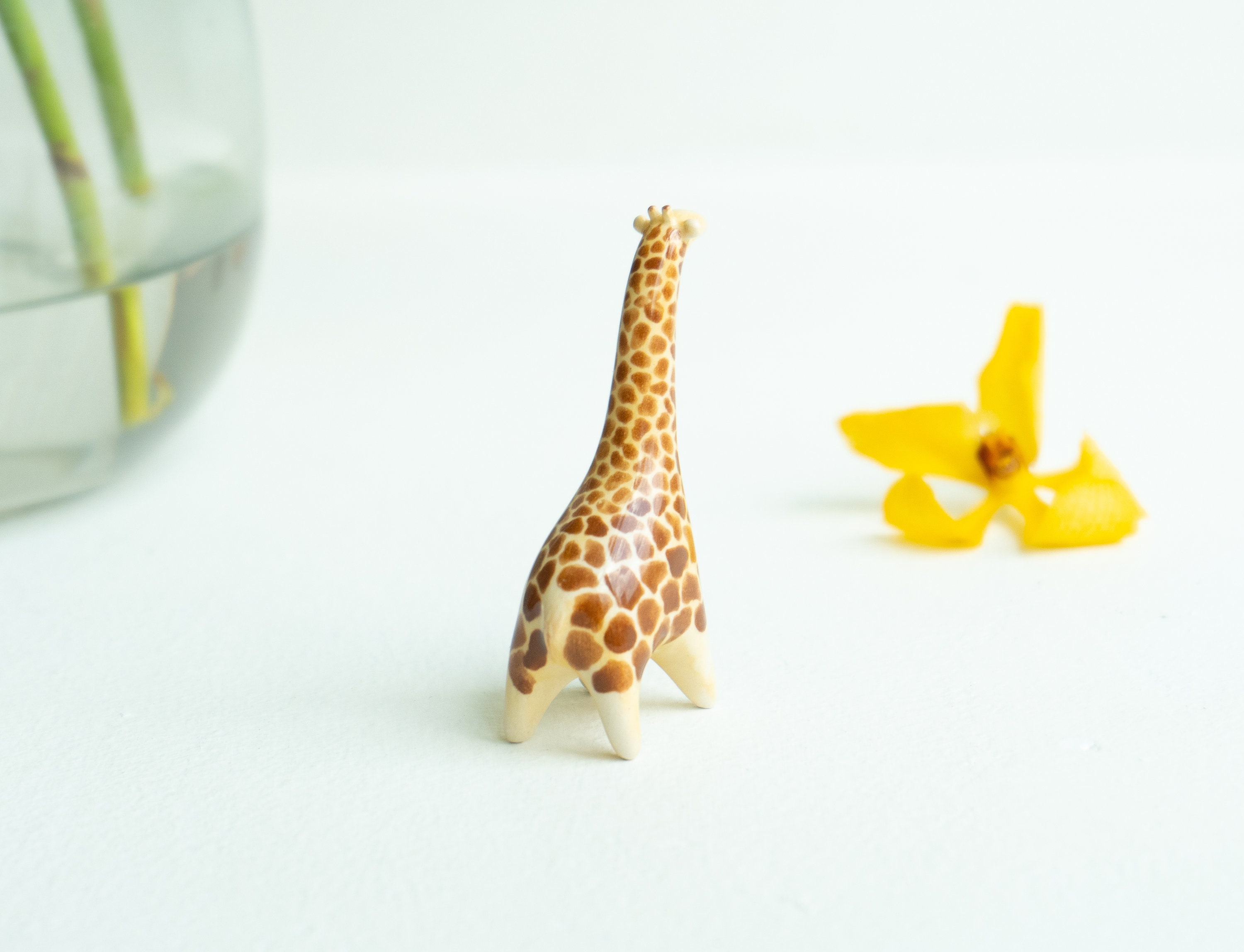 Miniature Handmade Ceramic Giraffe Figurine | Etsy