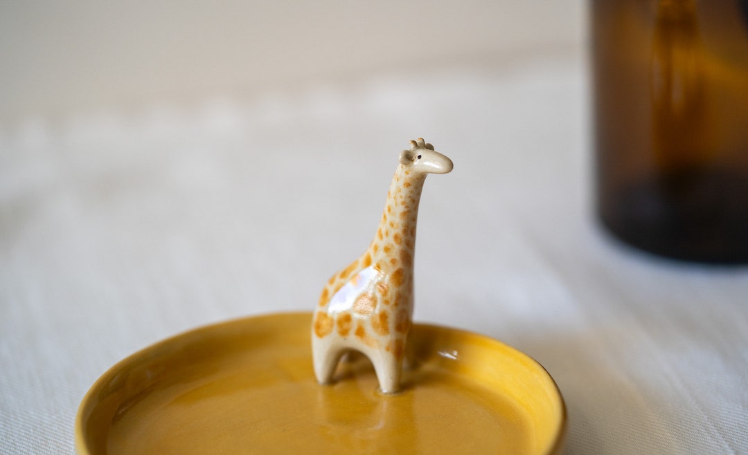 Handmade Ceramic Ring Dish With Giraffe - Etsy