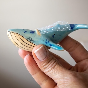 Handmade Ceramic Blue Whale Figurine - Etsy