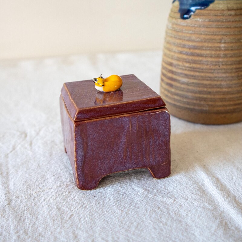 Pottery Trinket Box - Etsy