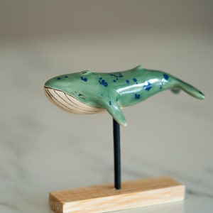 Handmade Ceramic Blue Whale Figurine - Etsy
