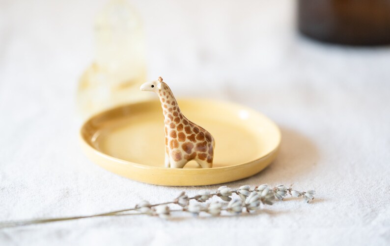 Handmade Ceramic Ring Dish With Giraffe - Etsy