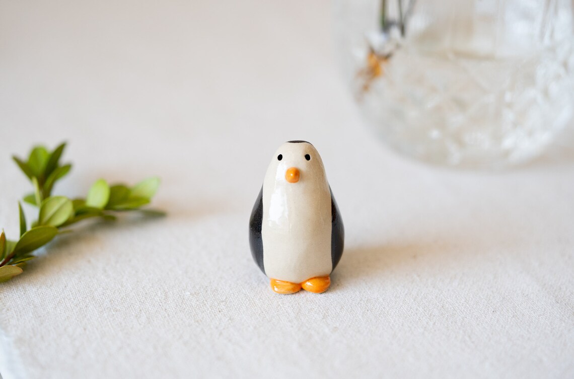 Handmade Ceramic Penguin Figurine - Etsy