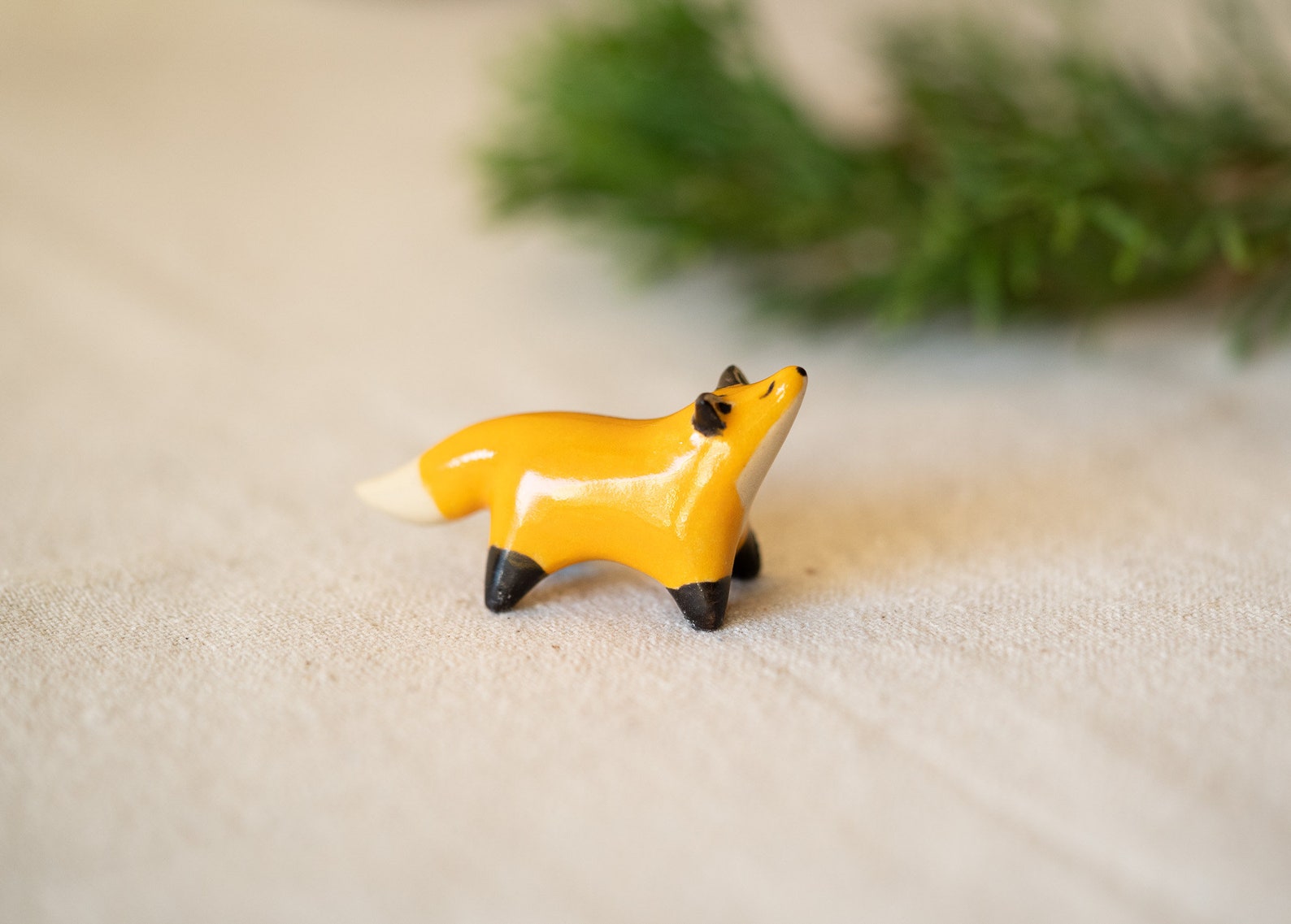 Handmade Ceramic Mini Fox Figurine - Etsy