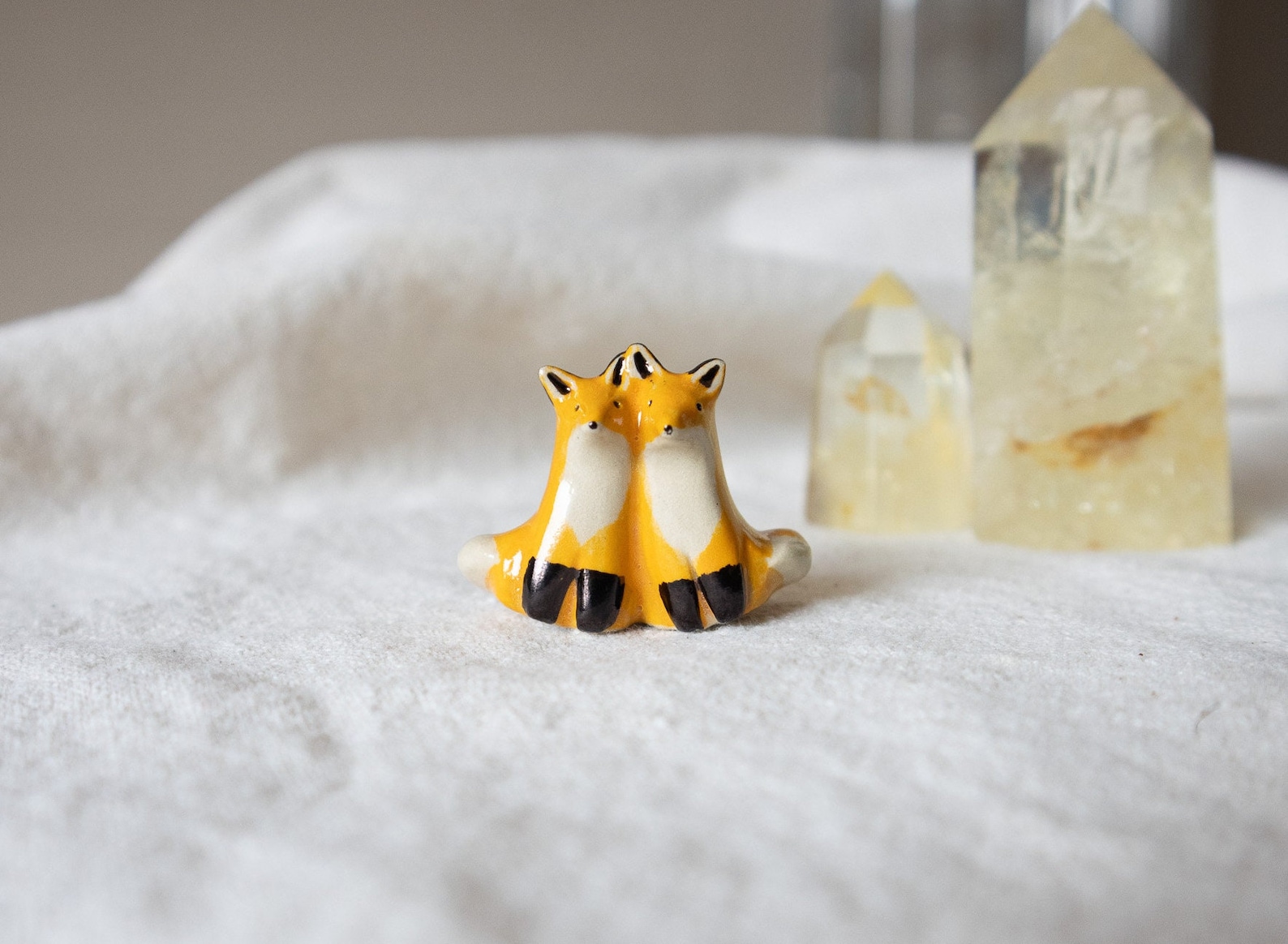 Handmade Ceramic Fox Couple - Etsy