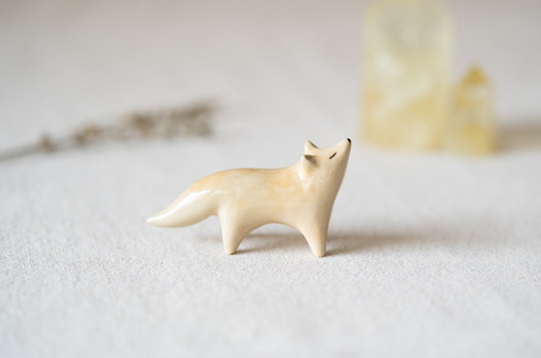 Handmade Ceramic Arctic Fox - Etsy