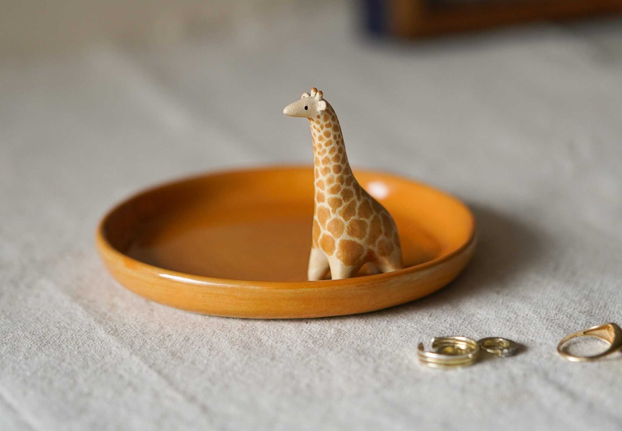 Handmade Ceramic Ring Dish With Giraffe - Etsy