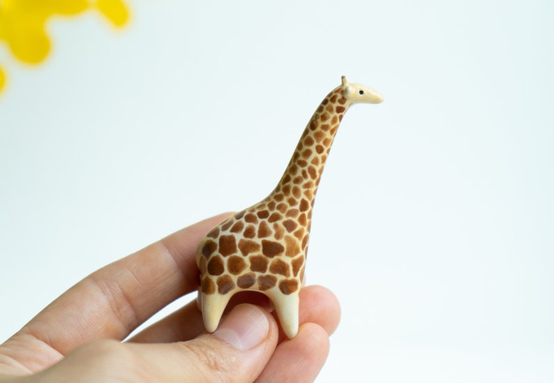 Miniature Handmade Ceramic Giraffe Figurine | Etsy