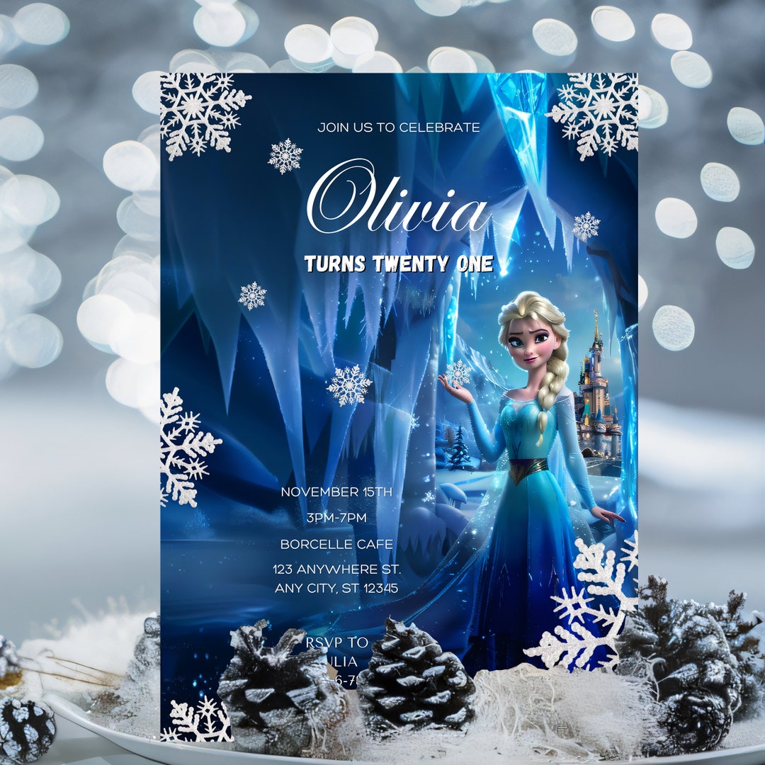 Editable FROZEN Birthday Invitation Birthday Party Invitations Birthday ...
