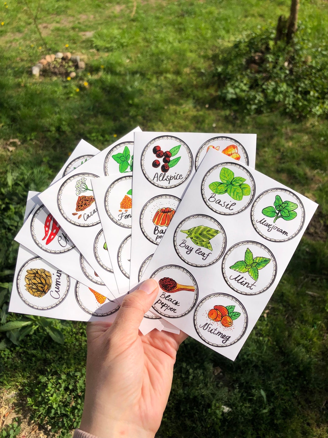 Printable Spice Jar Labels Home Organisationspice Jar Label DIY Spice ...