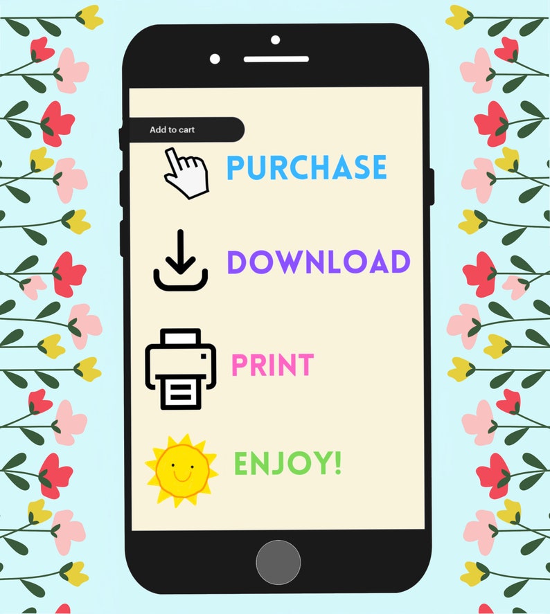 Frappe Drawing Recipe, Kitchen Decor, Instant Digital Download, Kitchen ...