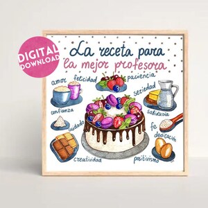 La Receta Para La Mejor Profesora| Spanish Teacher| Spanish Teacher ...