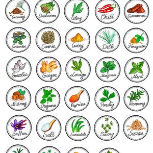 Printable Spice Jar Labels| Home Organisation|spice Jar Label| DIY ...