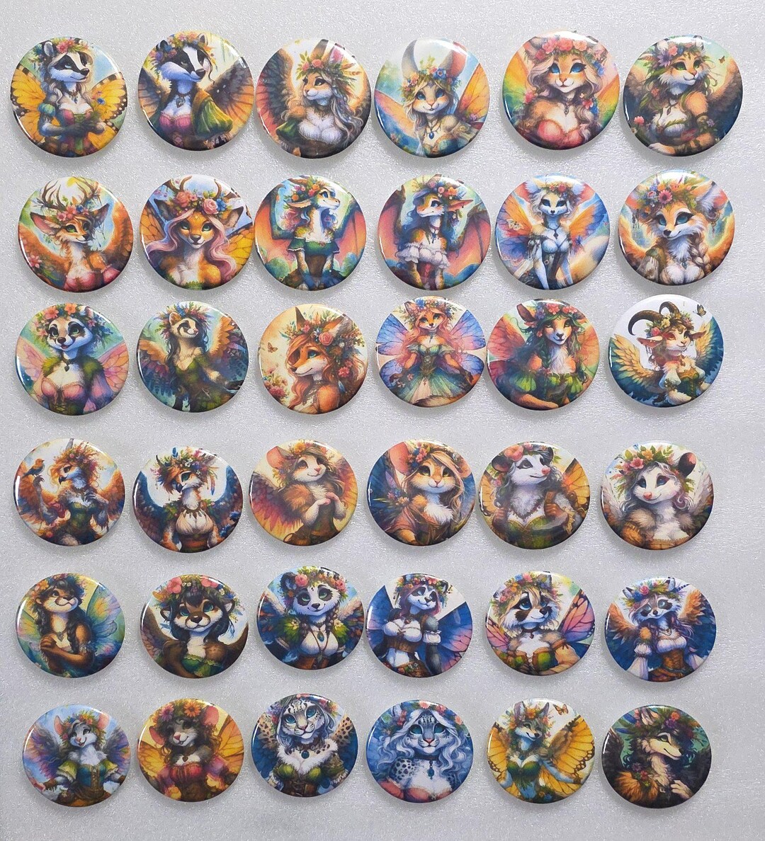 Ren Faire Furry Ladies Pins Set 2 - Etsy