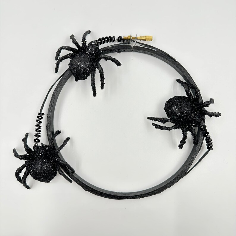 Black Sequin Spider Decorative Embroidery Hoop - Etsy