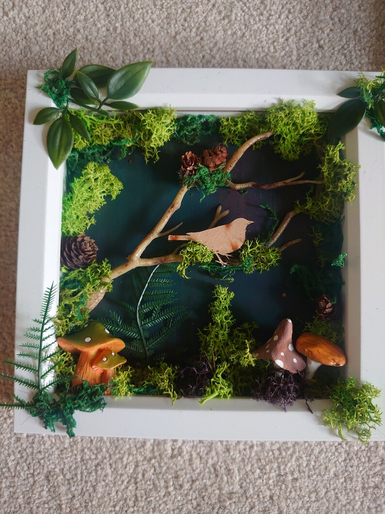 Wooden Nature Frame Box, Summer, Cottagecore, 3D Art Scene - Etsy