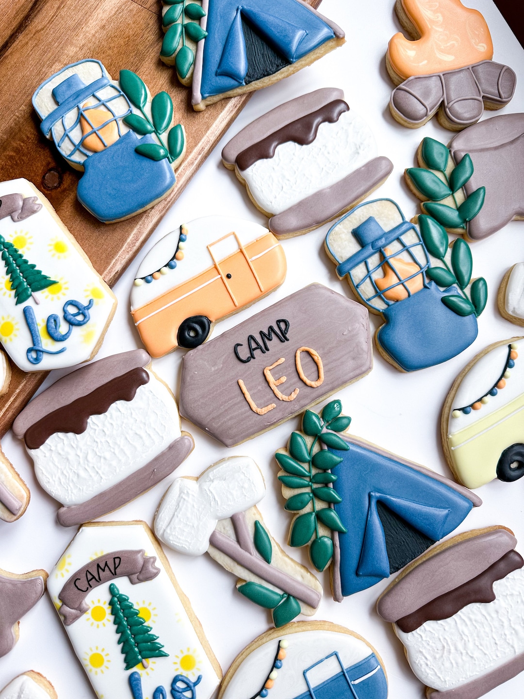 2 Dozen Camping Customizable Decorated Sugar Cookies - Etsy