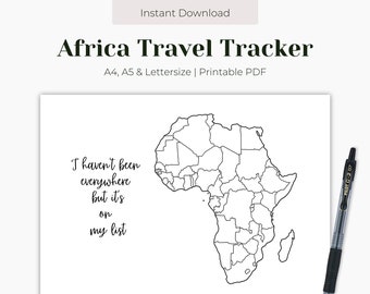 coloring page map of africa