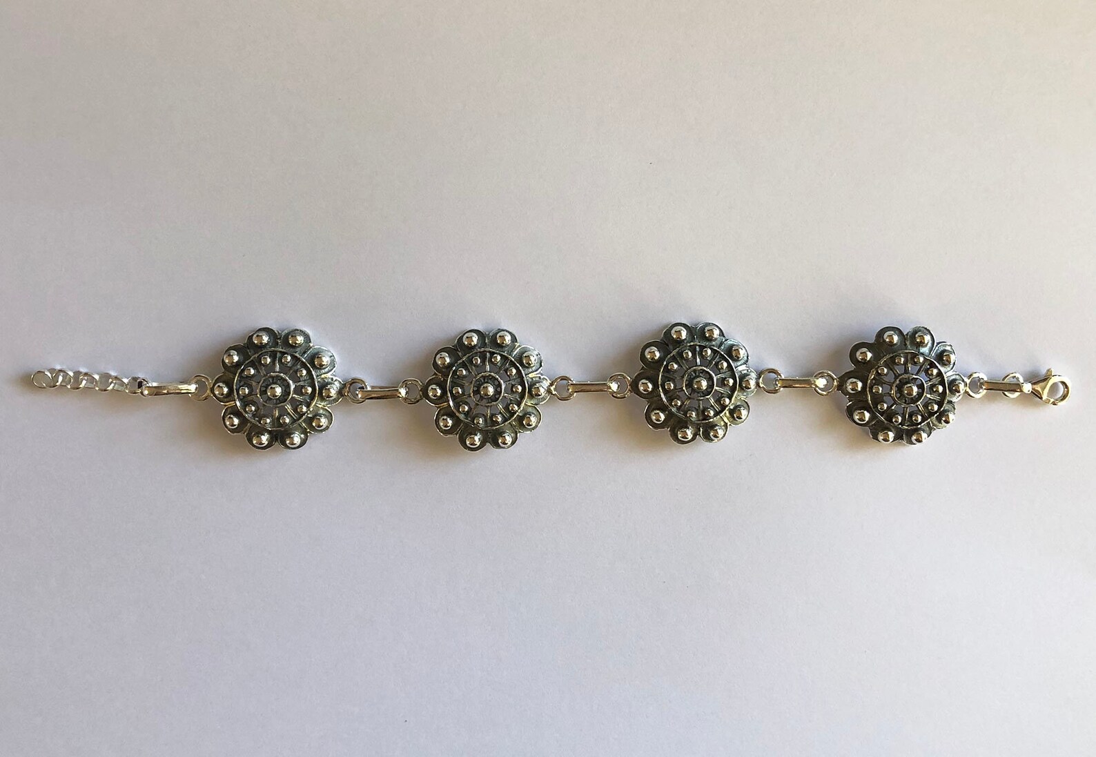 Silver Bracelet Charro Grande - Charro Button Jewelry - Historic ...