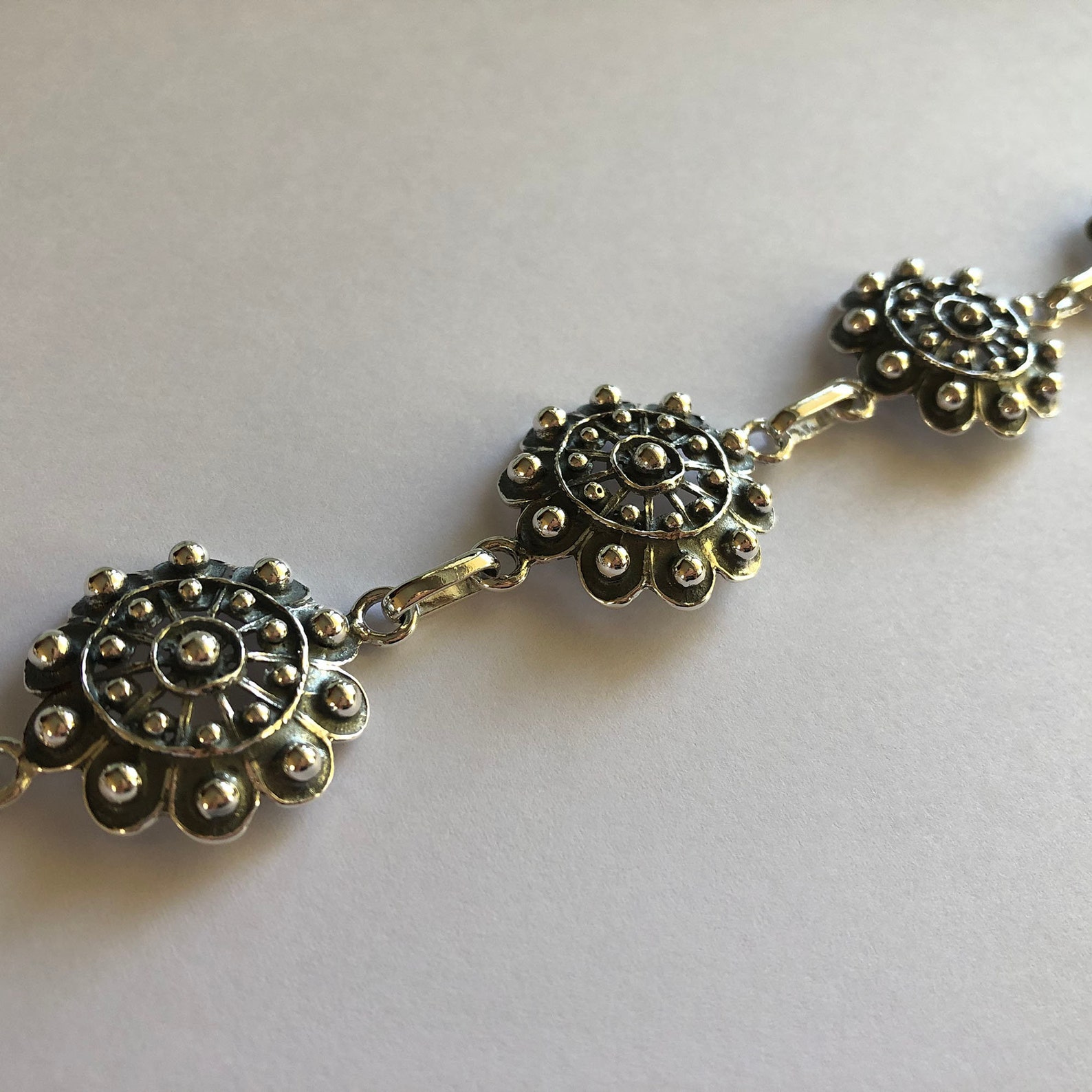 Silver Bracelet Charro Grande - Charro Button Jewelry - Historic ...