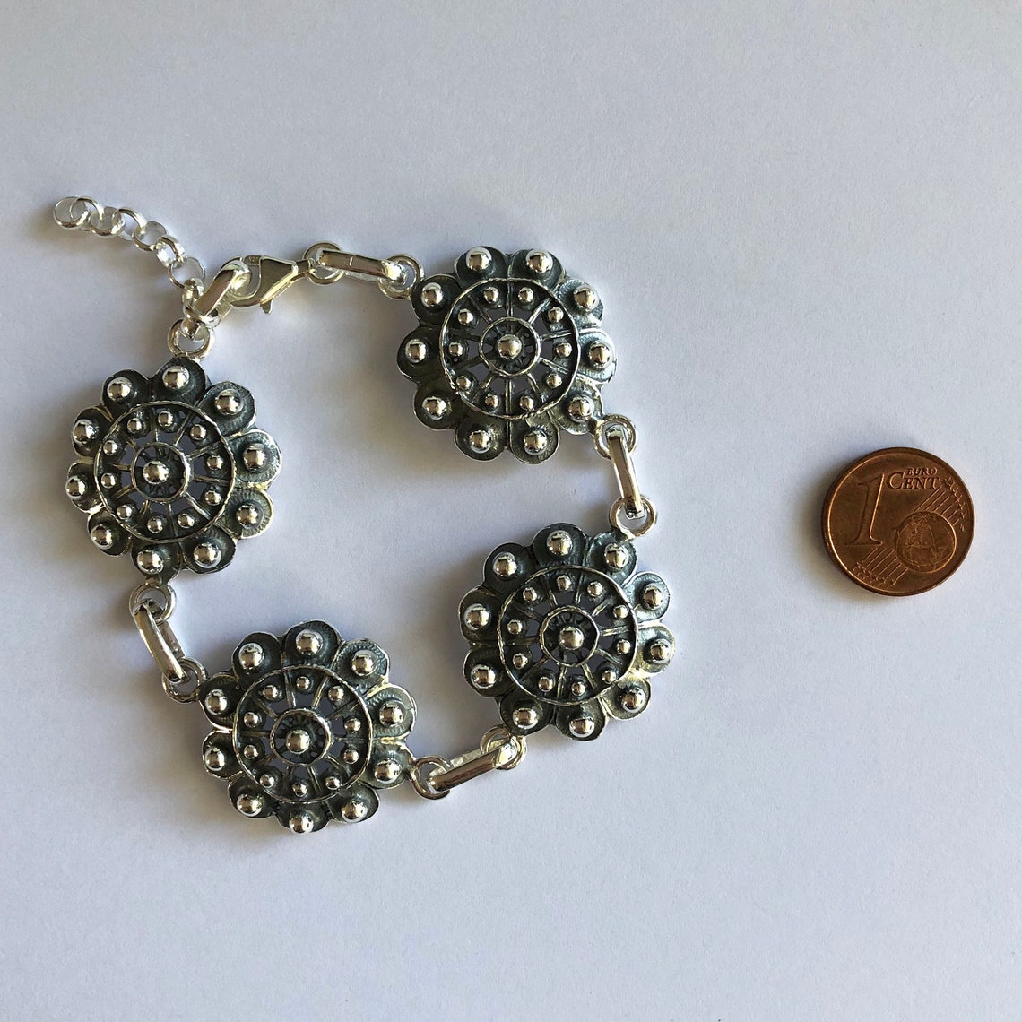 Silver Bracelet Charro Grande - Charro Button Jewelry - Historic ...
