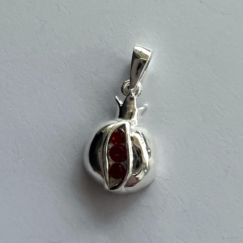 Silver Pomegranate Pendant Granada II - Pomegranate Necklace - Sterling ...