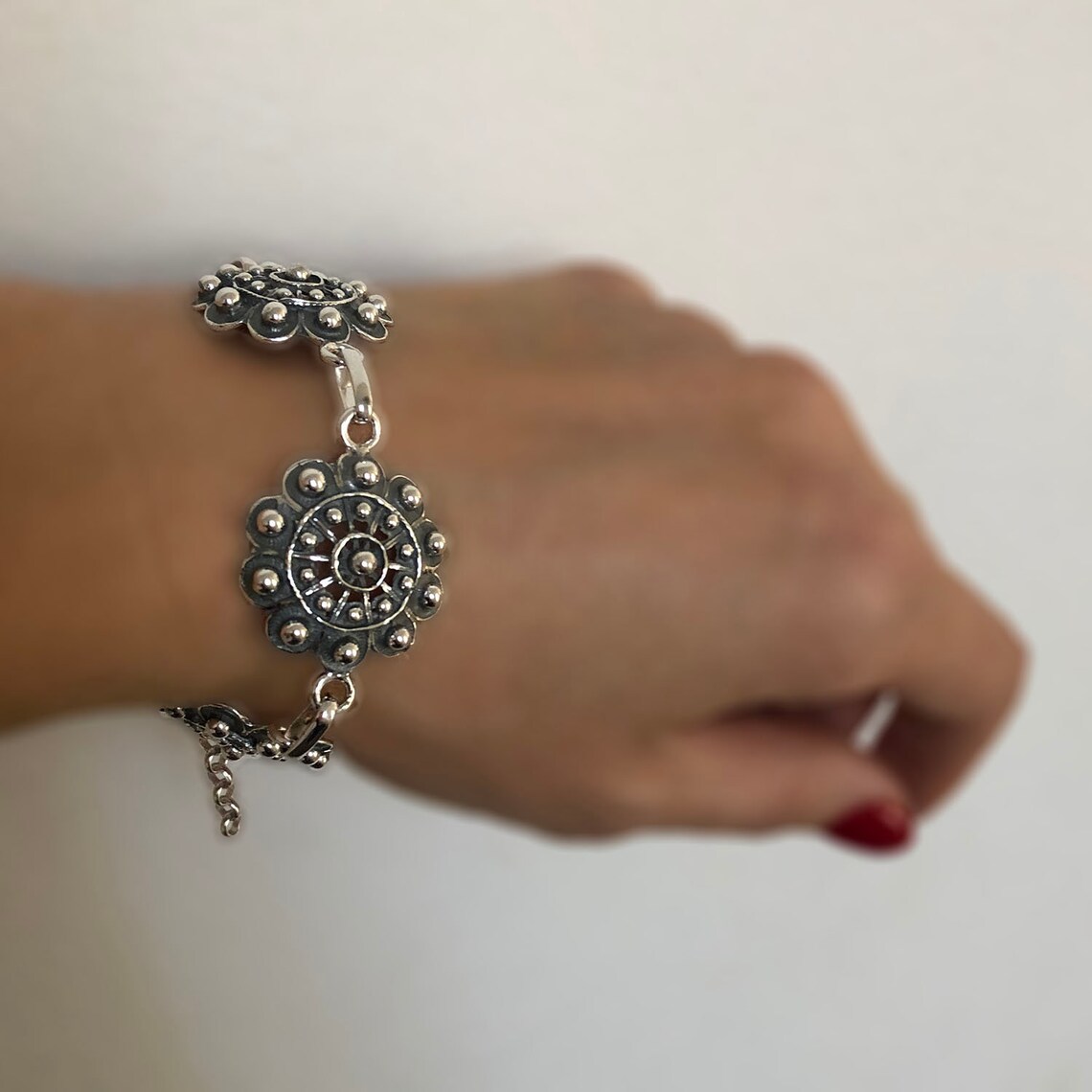 Silver Bracelet Charro Grande - Charro Button Jewelry - Historic ...
