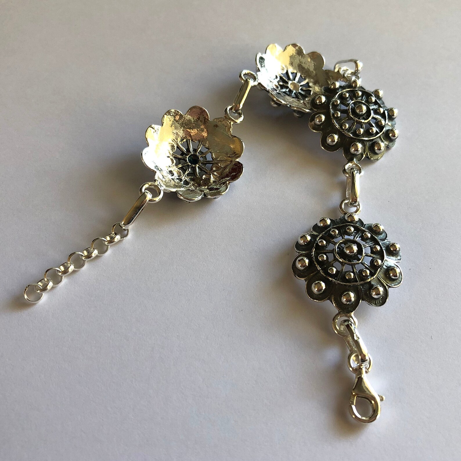Silver Bracelet Charro Grande - Charro Button Jewelry - Historic ...