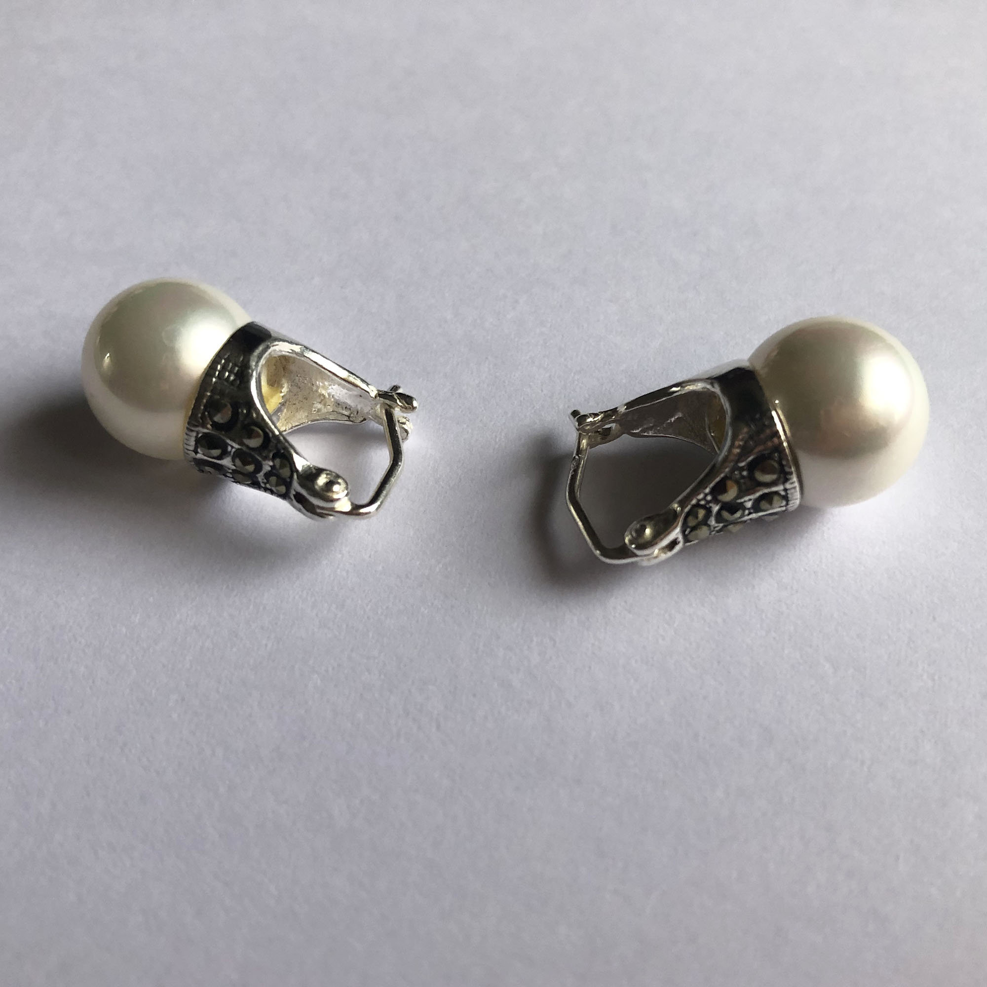 Pearl Earrings Lady D Perla - Pearl Jewelry - Sterling Silver Earrings ...