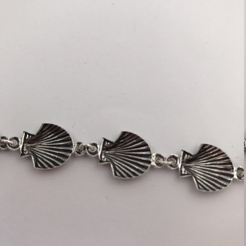 Silver Shell Bracelet Conchas Shell Bracelet Sterling - Etsy