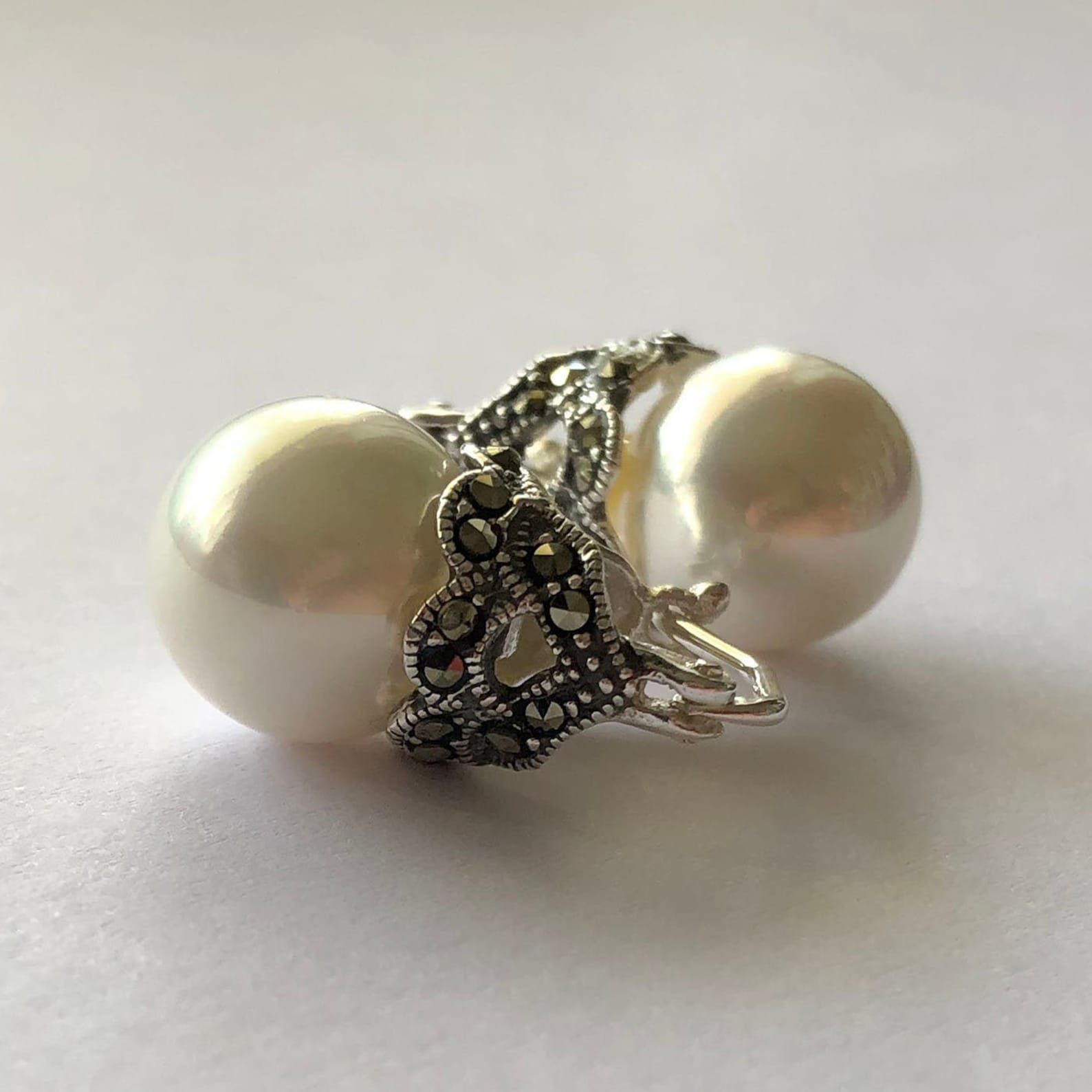 Pearl Earrings Lady D Grande - Sterling Silver Earrings With Pearl ...