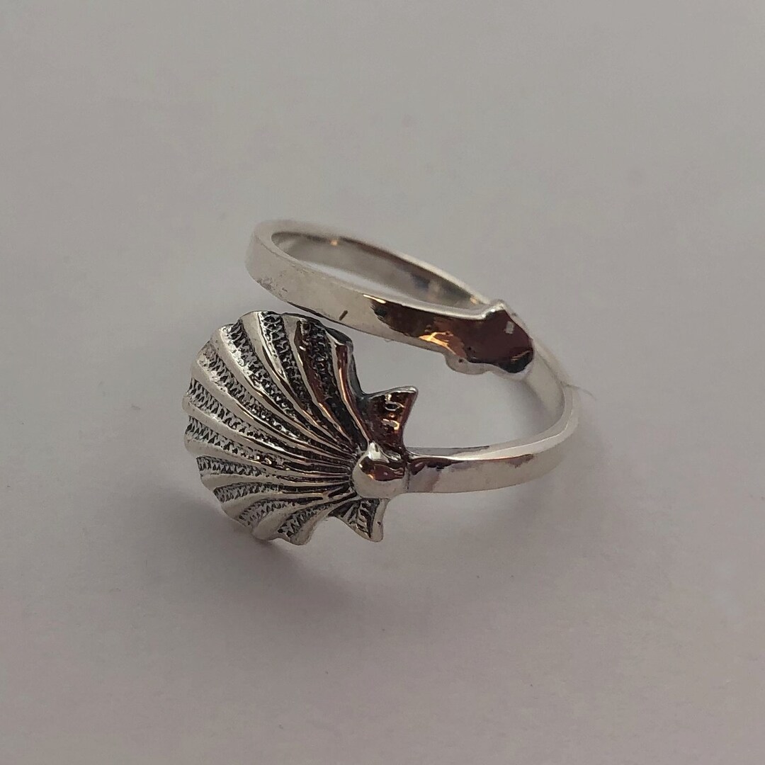 Silver Shell Ring - Silver Ring - Sterling Silver Jewelry - Adjustable ...