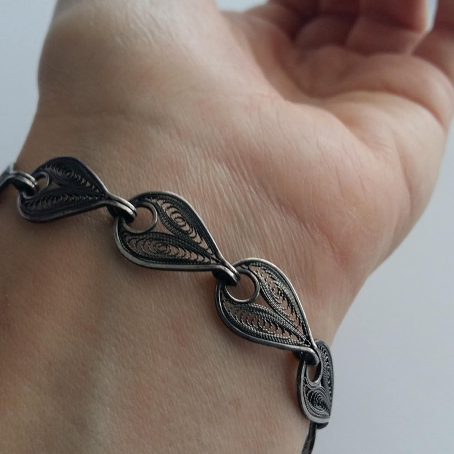 Filigree Bracelet Marisol Silver Bracelets Filigree - Etsy