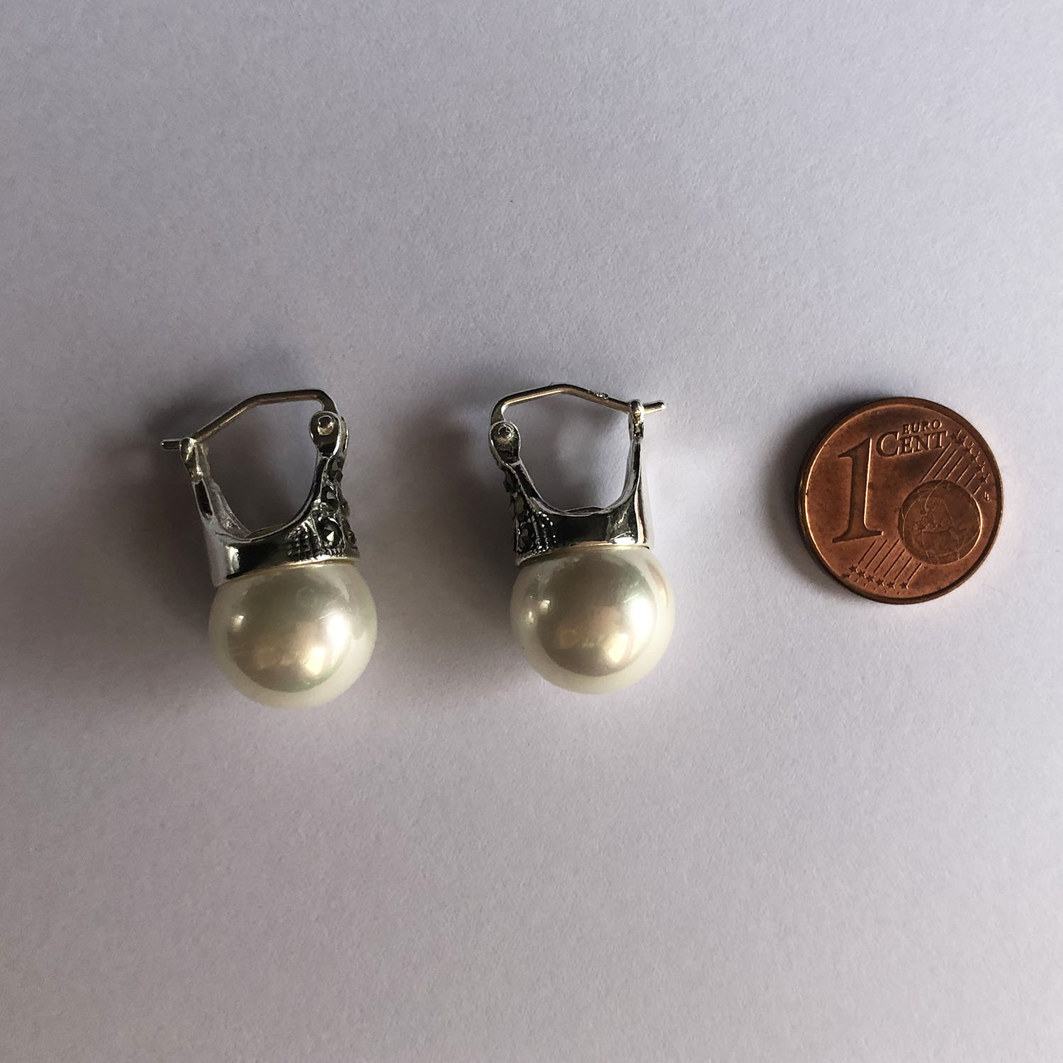 Pearl Earrings Lady D Perla - Pearl Jewelry - Sterling Silver Earrings ...