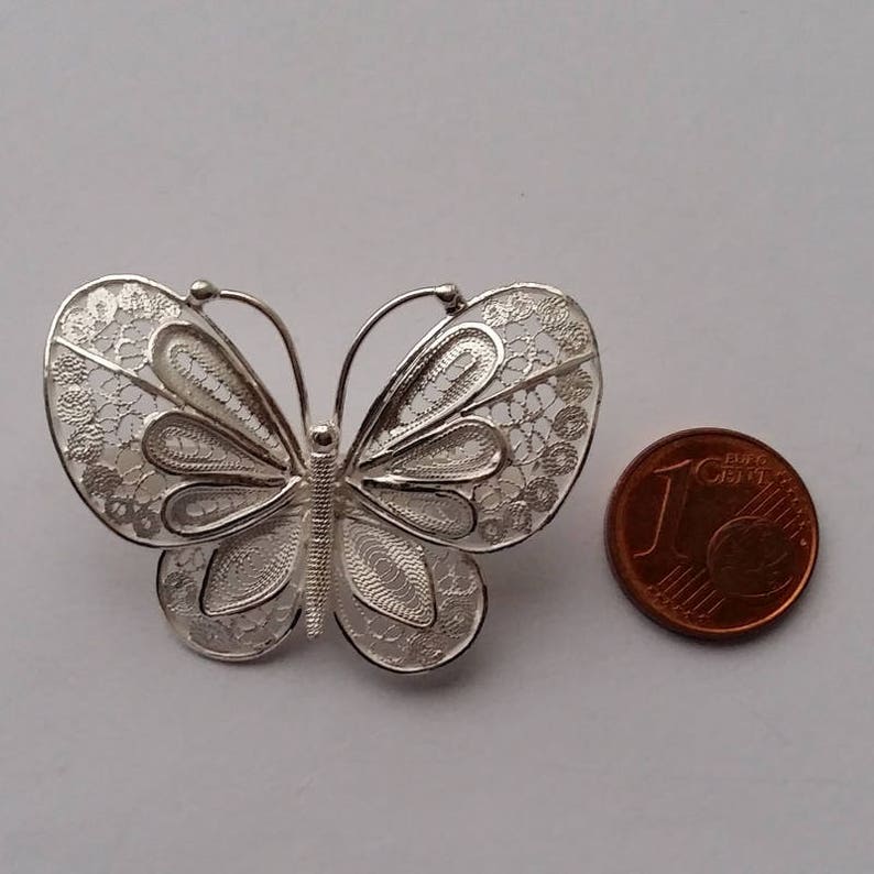 Butterfly Brooch Mariposa Alegre - Sterling Silver Brooch - Filigree ...