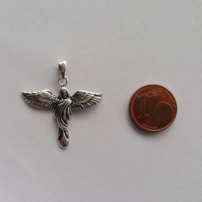 Angel Pendant Angel Virgen - Sterling Silver Pendant - Angel Necklace ...