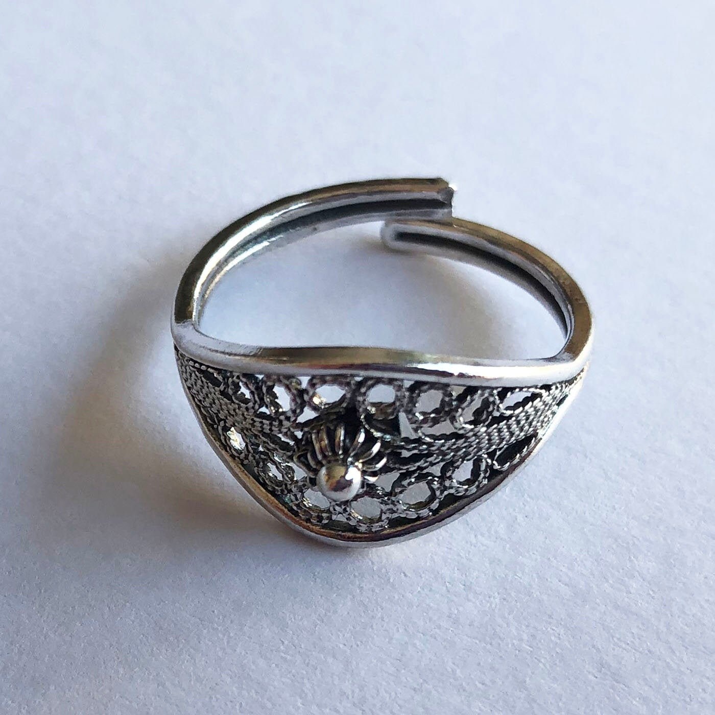 Silver Filigree Ring Mia Silver Ring Filigree Jewelry - Etsy
