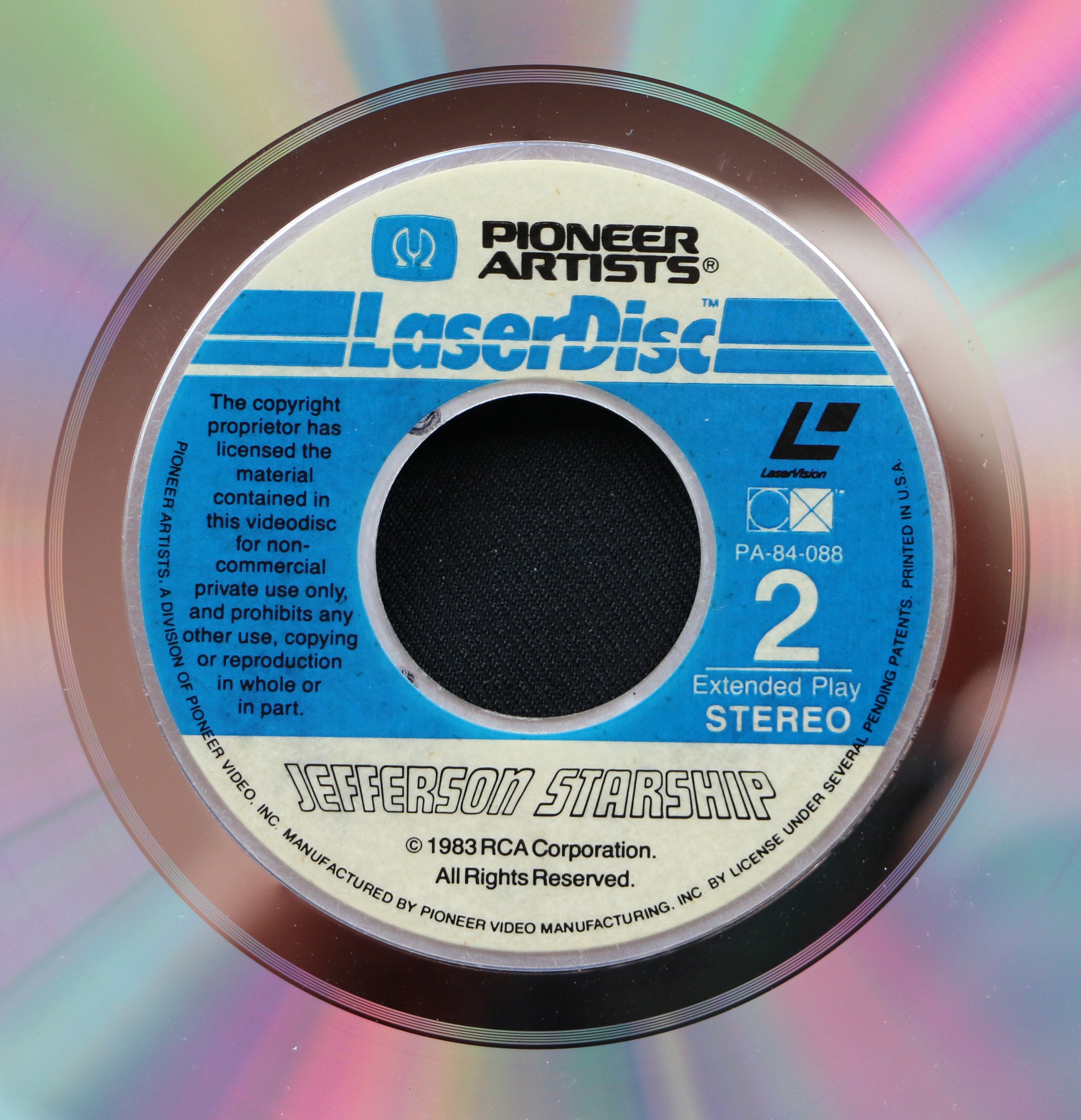 Jefferson Starship - LASER DISC - Extended Play - 63 Minuets - 1984 - Etsy