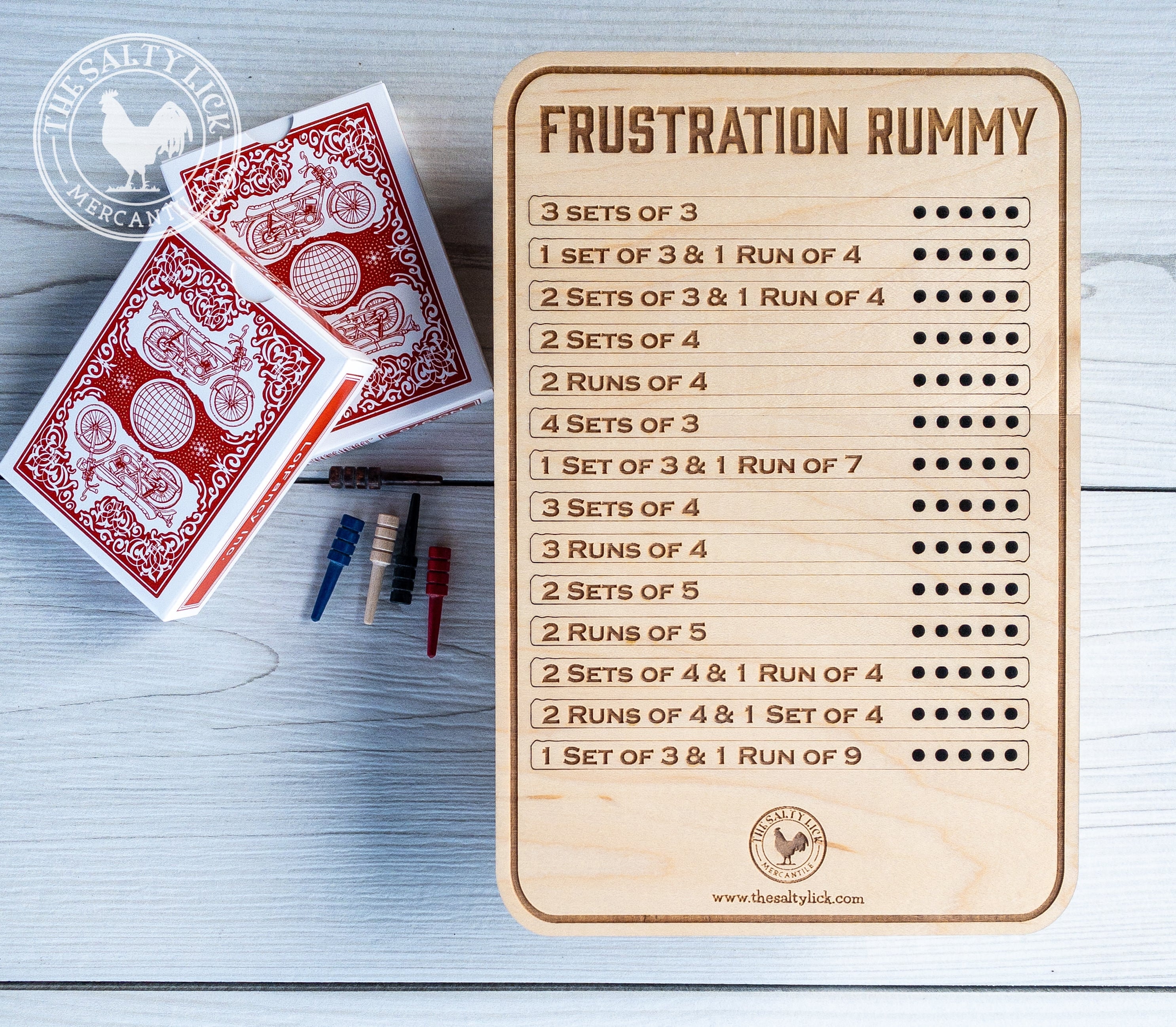 Frustration Rummy Laser Cut Board Game updated Version - Etsy