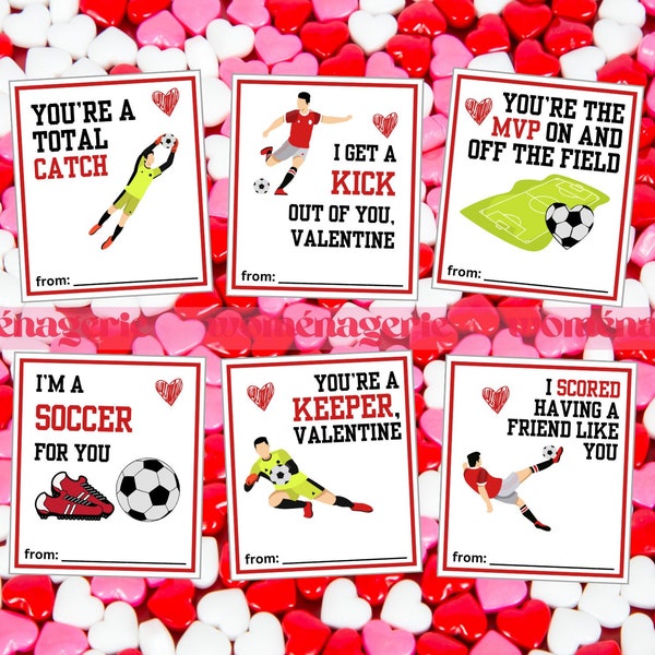 Soccer Valentine - Etsy