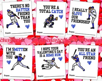 Baseball Valentine's Day Exchange Cards | Printable - Etsy