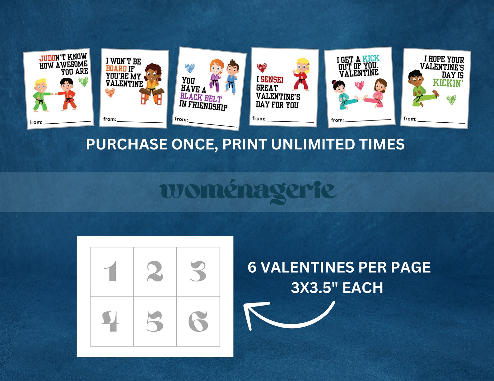 Martial Arts Valentine Cards for School Kids, Karate, Judo, Jiu Jitsu ...